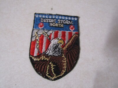 MILITARY PATCH OLDER SEW ON DESERT STORM NORTH HARD RARE FIND THEATER ...