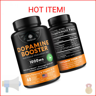 TWINLEAF Dopamine Brain Support Supplement, 1000 mg Blend - Made in USA - with V | eBay