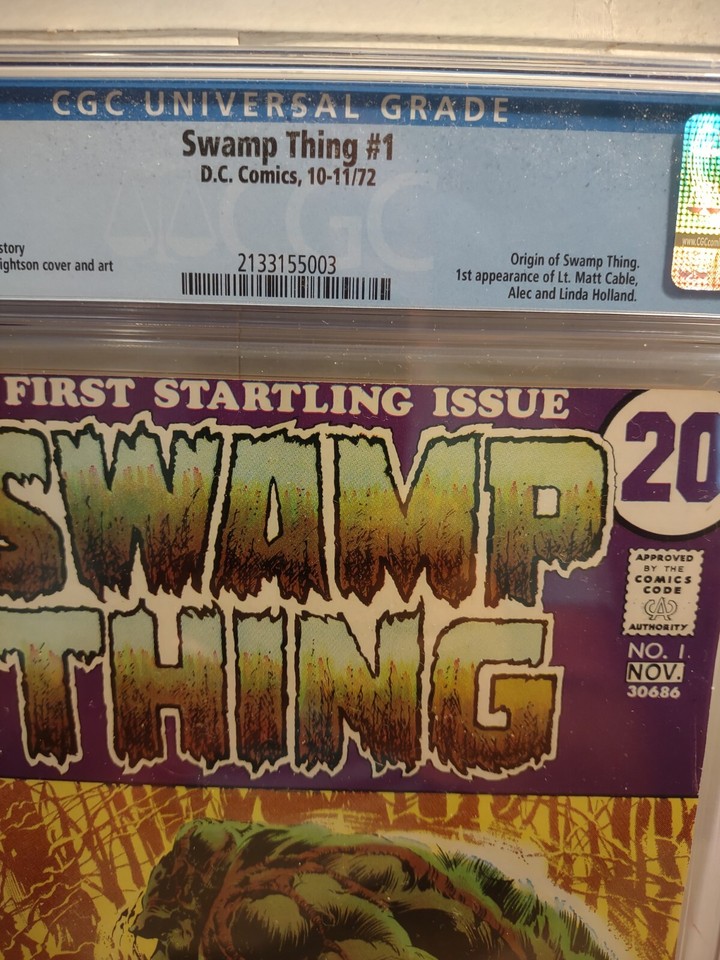 Swamp Thing #1 CGC 8.5 (1972 DC Comics) 1st Alec & Linda Holland & Matt ...