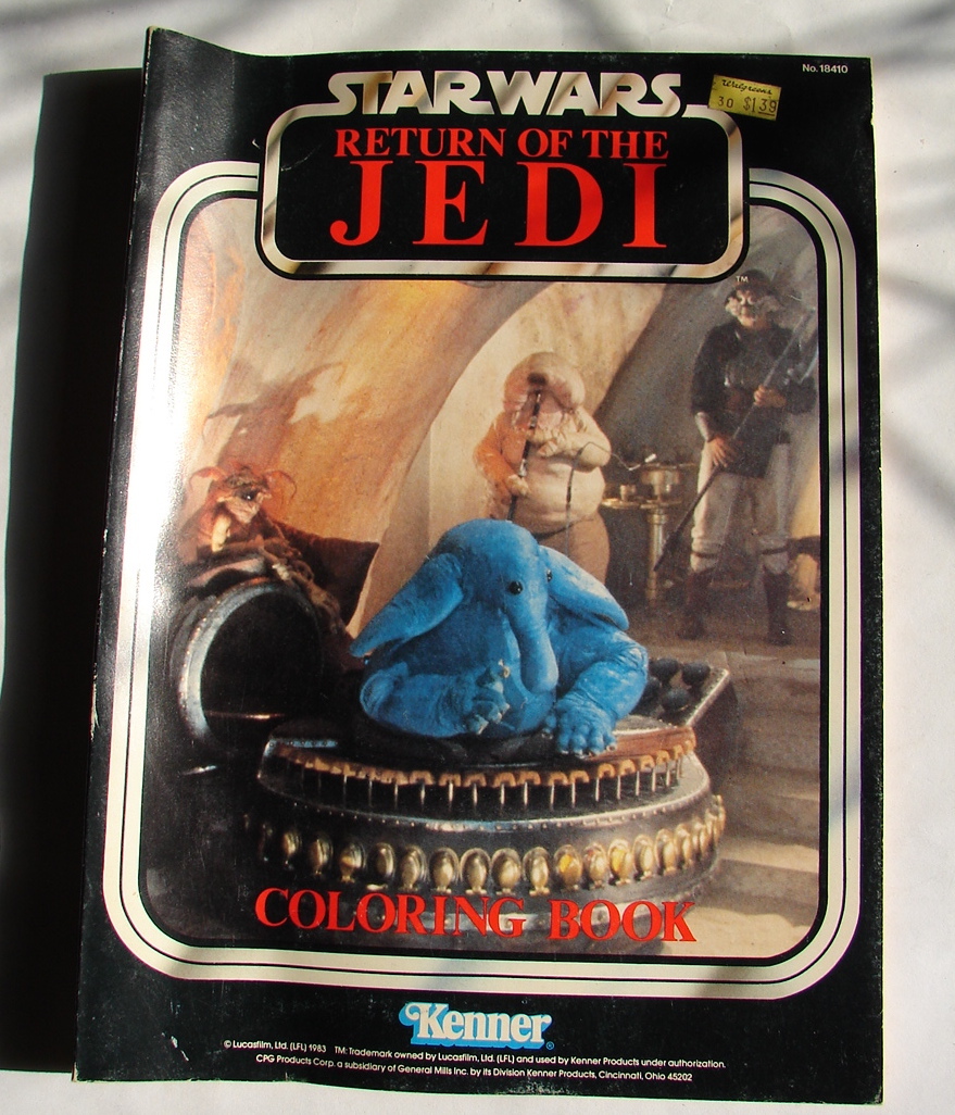 Star Wars Vintage ROTJ Return of the Jedi Coloring Book nice Rebo band ...