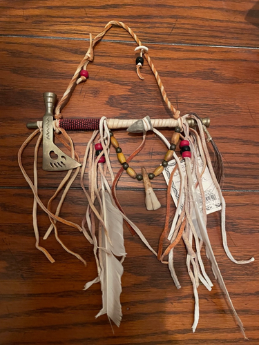 Native American Tribal Made Hawk Pipe Decor. Peace Pipe | eBay