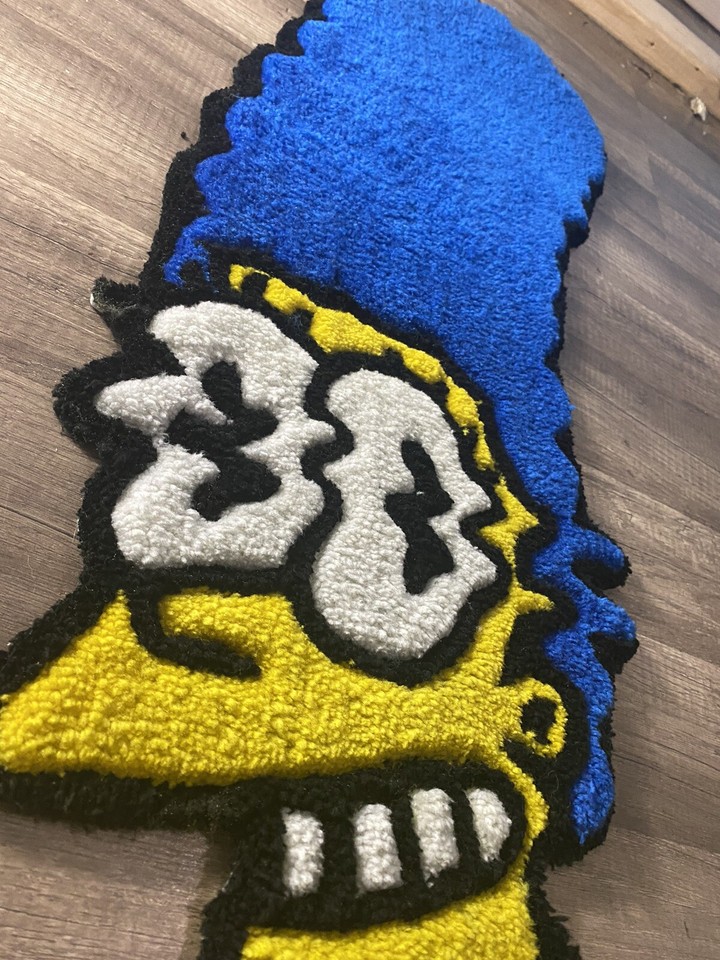 Marge Simpson’s wavy tufted rug (look at description for more info) | eBay