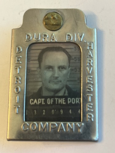 RARE 1930s-40s VINTAGE DURA DIV. DETROIT HARVESTER Co. EMPLOYEE ID ...