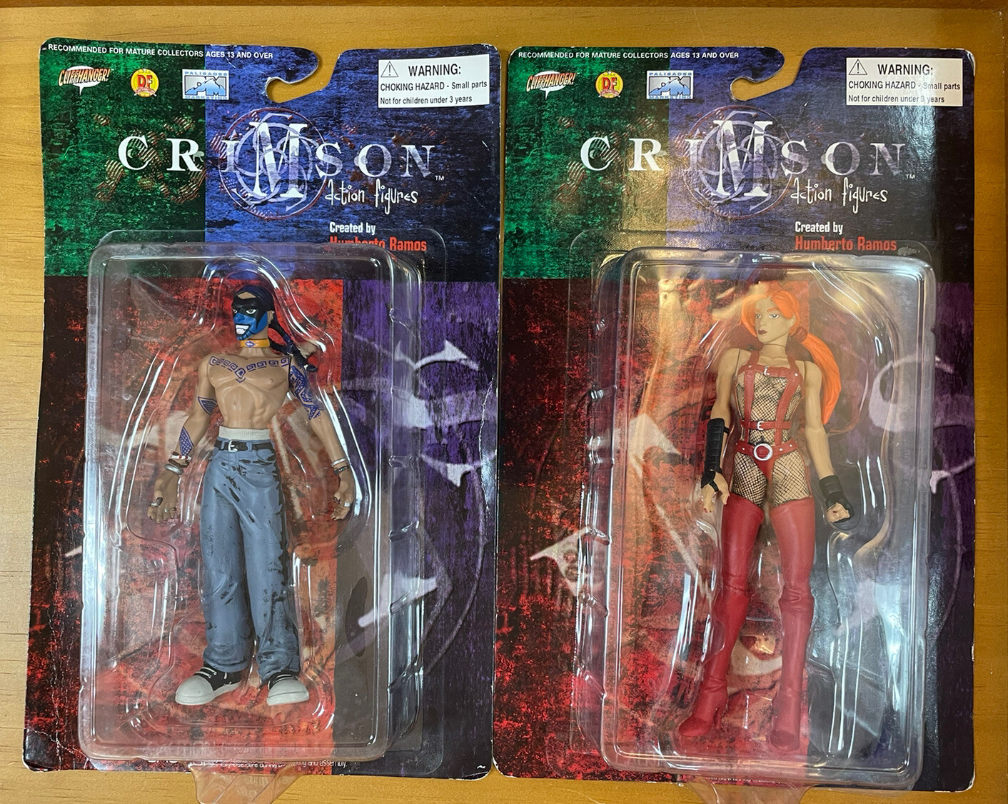 New Set of 2 1999 Comic Book Crimson Action Figures Scarlet & Joe ...