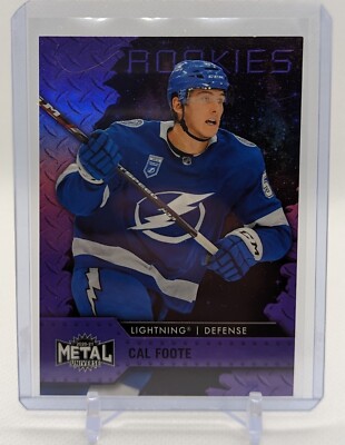 ⭐🏒2020-21 Skybox Metal Universe Cal Foote Purple /199 Rookie #146 ...