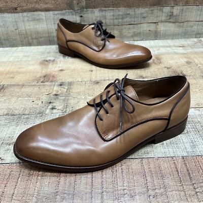 Steve Madden Husk Mens Brown Leather Oxfords Dress Shoes Size 11.5 | eBay