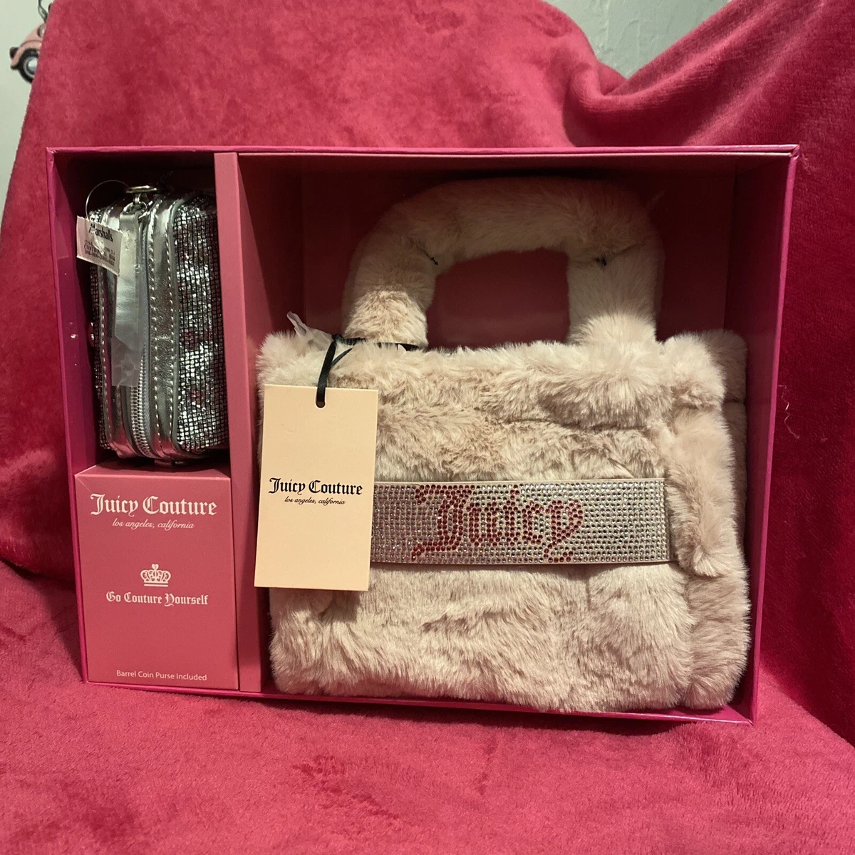 cheapest outlet sale Juicy couture light pink mini tote bag with ...