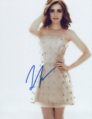 Lily Collins authentic signed autographed 8x10 photograph holo COA | eBay
