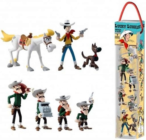 Lot de 7 mini figurines Western Lucky Luke Rantaplan et les frères ...