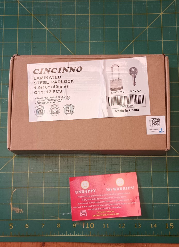 CINCINNO Laminated Heavy Duty Padlocks Set of 6，Key Lock of 1-9/16" | eBay