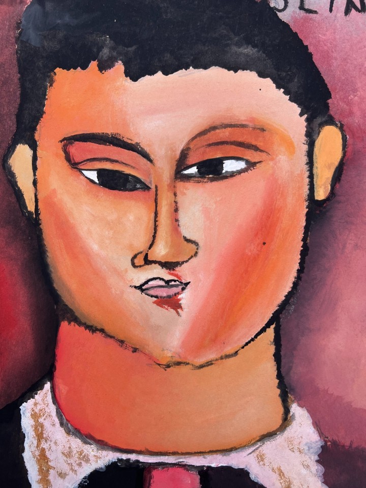 Amedeo Modigliani Drawing On Old Paper Signed and Stamped, Vtg art ...