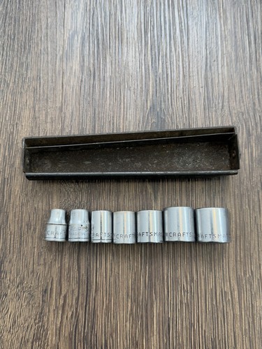 Vintage Craftsman Socket Set Metric 3/8 Drive 12 Point V Series USA ...