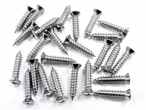 Mopar Chrome Interior Trim Screws- #8 x 3/4" Long- #6 Oval Head- 25 ...