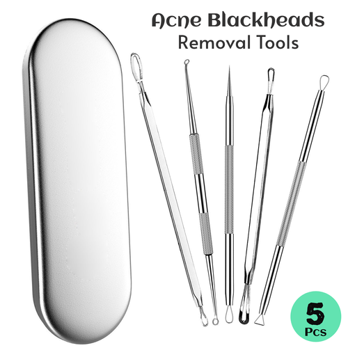 5pcs Blackhead Pimple Remover Tool Kit Spot Popping Extractor | eBay ...