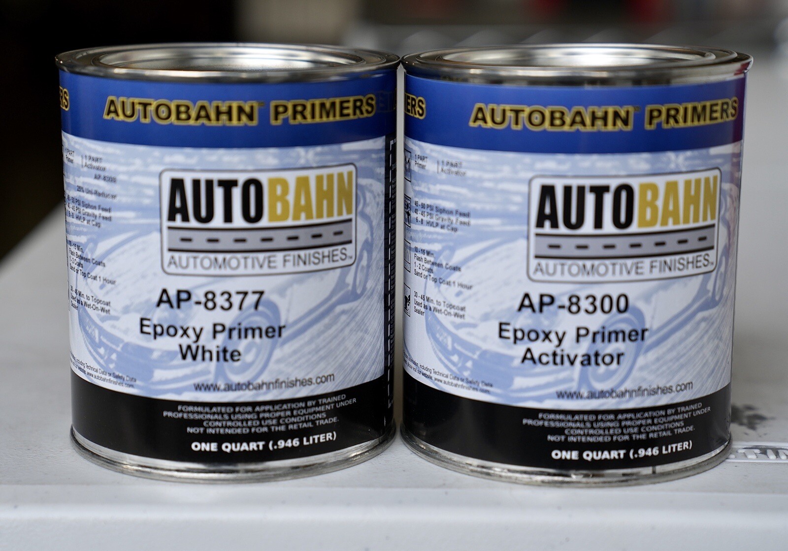 Autobahn AP8377 Automotive DTM Epoxy Primer Quart Kit White 1:1 Mix ...