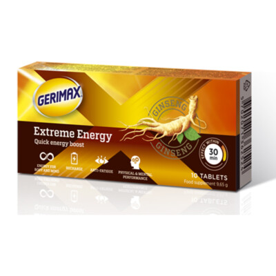 GERIMAX EXTREME ENERGY, 10 TABLETS Ginseng Guarana | eBay