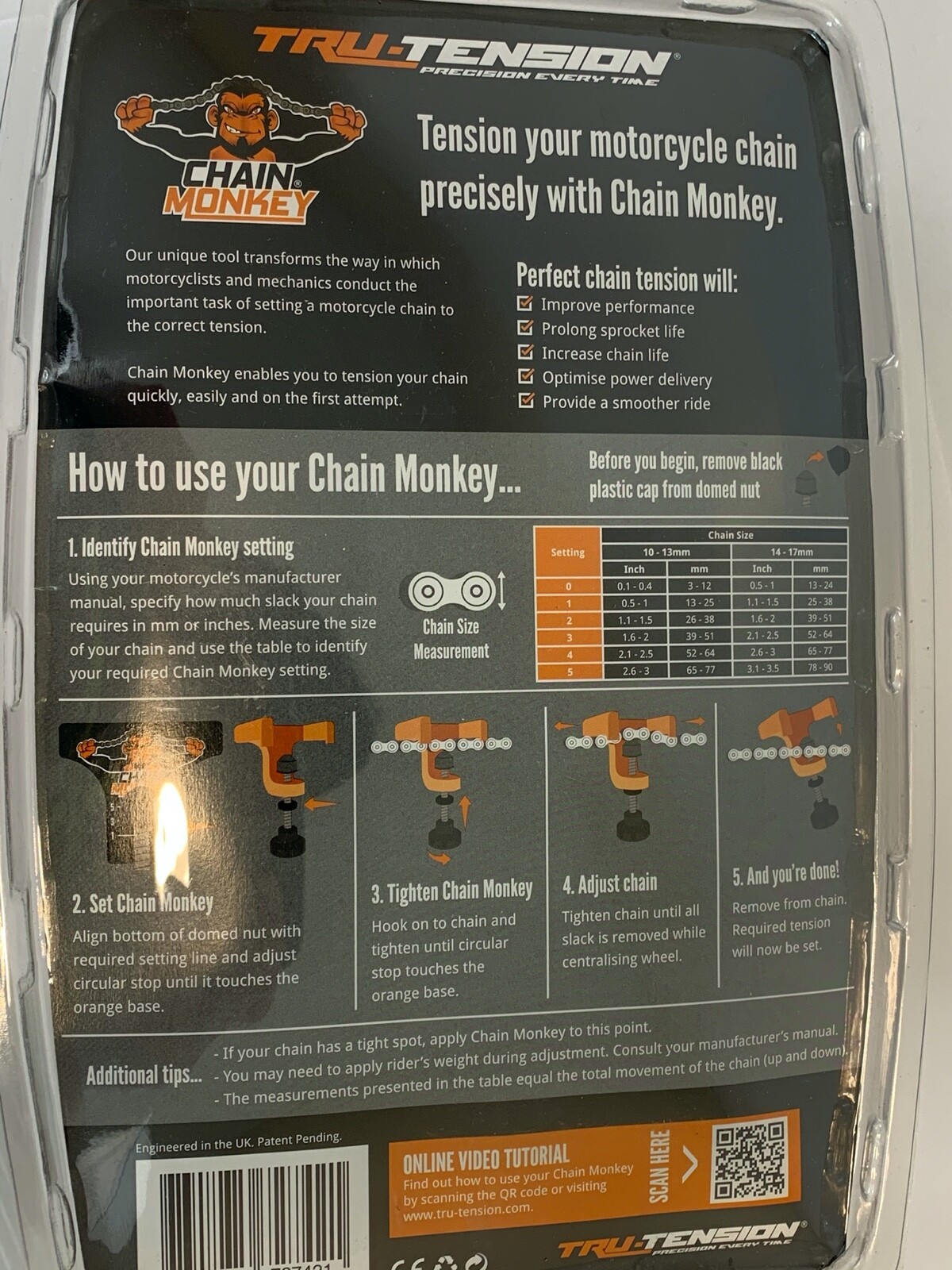 Tru-Tension Motorcycle Motorbike / Moto Chain Monkey - Chain Tensioner ...