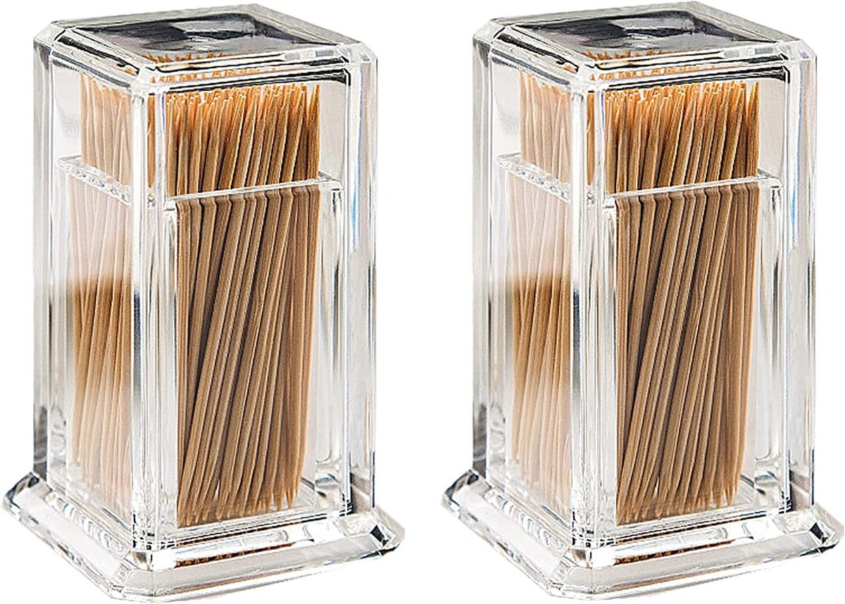 Toothpick Dispenser 4005L Toothpick Holder Dispenser, Pop Up Automatic