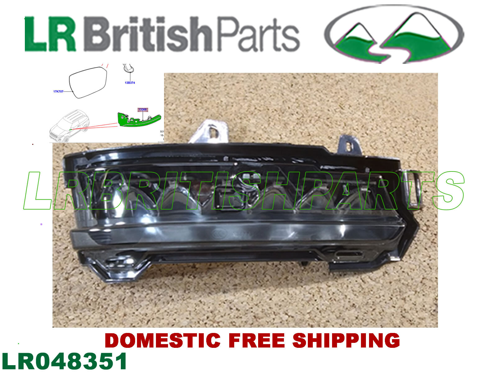 LAND ROVER SIDE FLASHER LAMP ROVER EVOQUE DISCOVERY SPORT VELAR RH ...