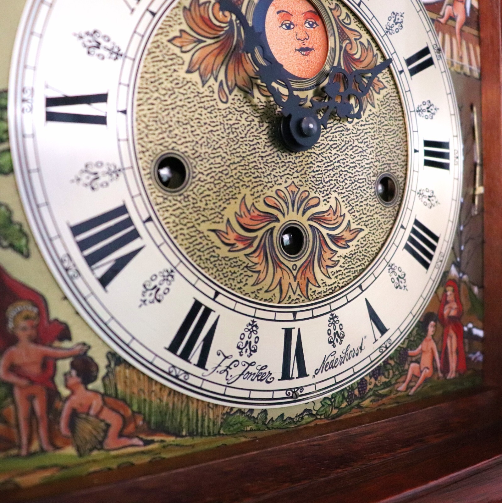 CHRISTIAAN HUYGENS Vintage Mantel Clock Triple Chimes MOVING Orchestra ...