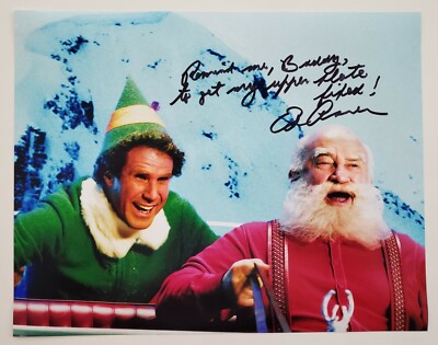 Ed Asner Signed Elf Santa Claus 11x14 Photo Will Ferrell Actor ...