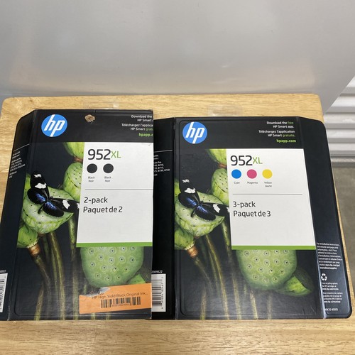 5- PACK HP GENUINE 952XL 2x BLACK & COLOR INK OFFICEJET PRO 8710 8720 ...