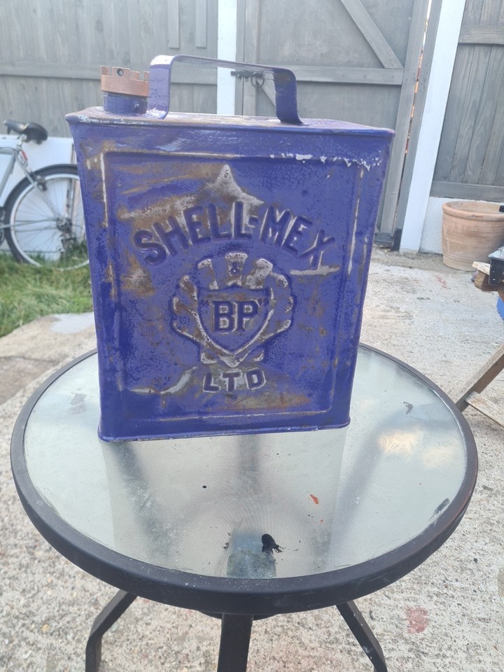 1933 Vintage 2 Gallon SHELL-MEX-BP Petrol Can Refurbished Vintage Style ...