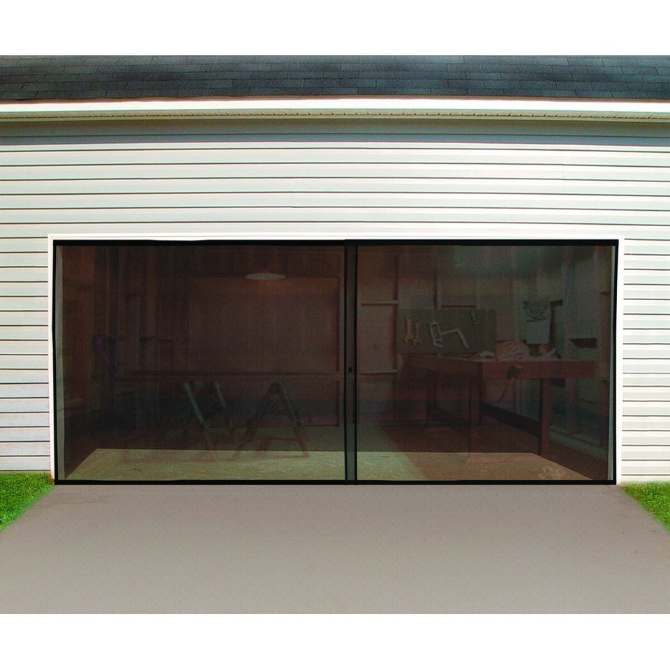 Garage Screen Door Double Instant Magnetic Closure Insect Mosquito Net ...