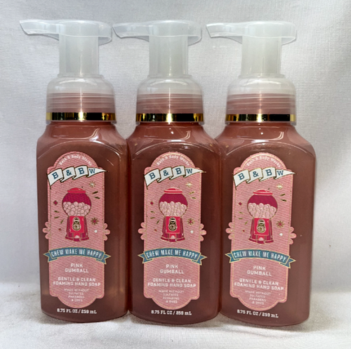 3 Pink Gumball Gentle Foaming Hand Soap Bath & Body Works 8.75 oz | eBay