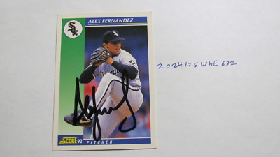 1992 Score Alex Fernandez signed baseball card | eBay