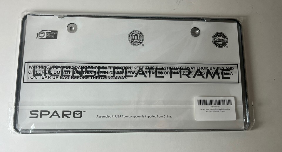 UNC Carolina FEVER Tar Heels Chrome License Plate Frame NEW | eBay