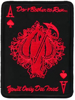 Ace of Spades Death Card Grim Reaper embroidered Iron on patch poker | eBay