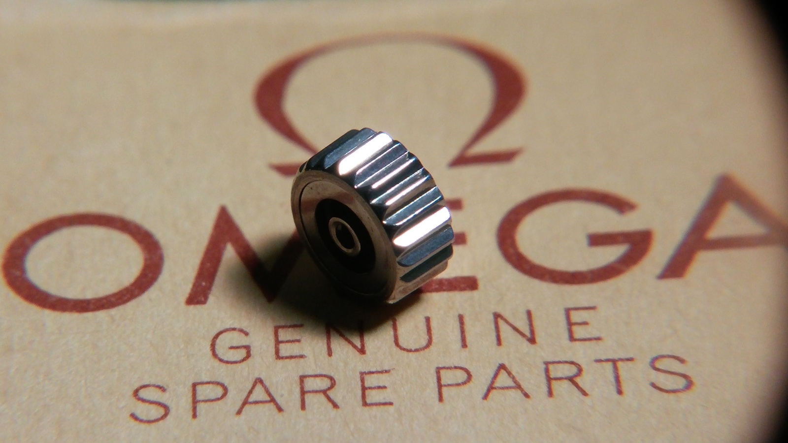 Omega crown stainless steel 5.3mm (approx) - Genuine, for watch repair ...