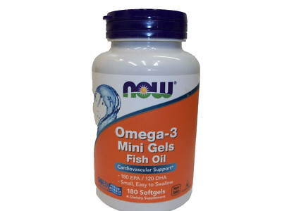 Omega-3 Mini Gels Fish Oil (Molecularly Distilled) 1,000 mg 180 Mini ...