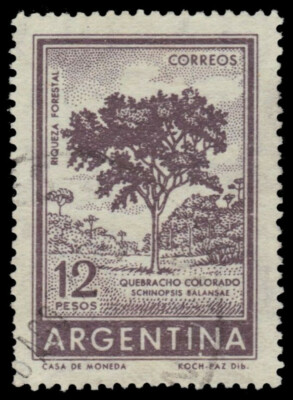ARGENTINA 697A - Red Quebracho Tree "1964 Lithography" (pf21327) | eBay