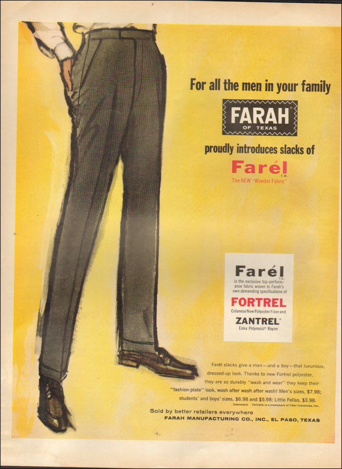 1962 Vintage ad for Farel Zantrel Polynosic Rayon retro clothing ...