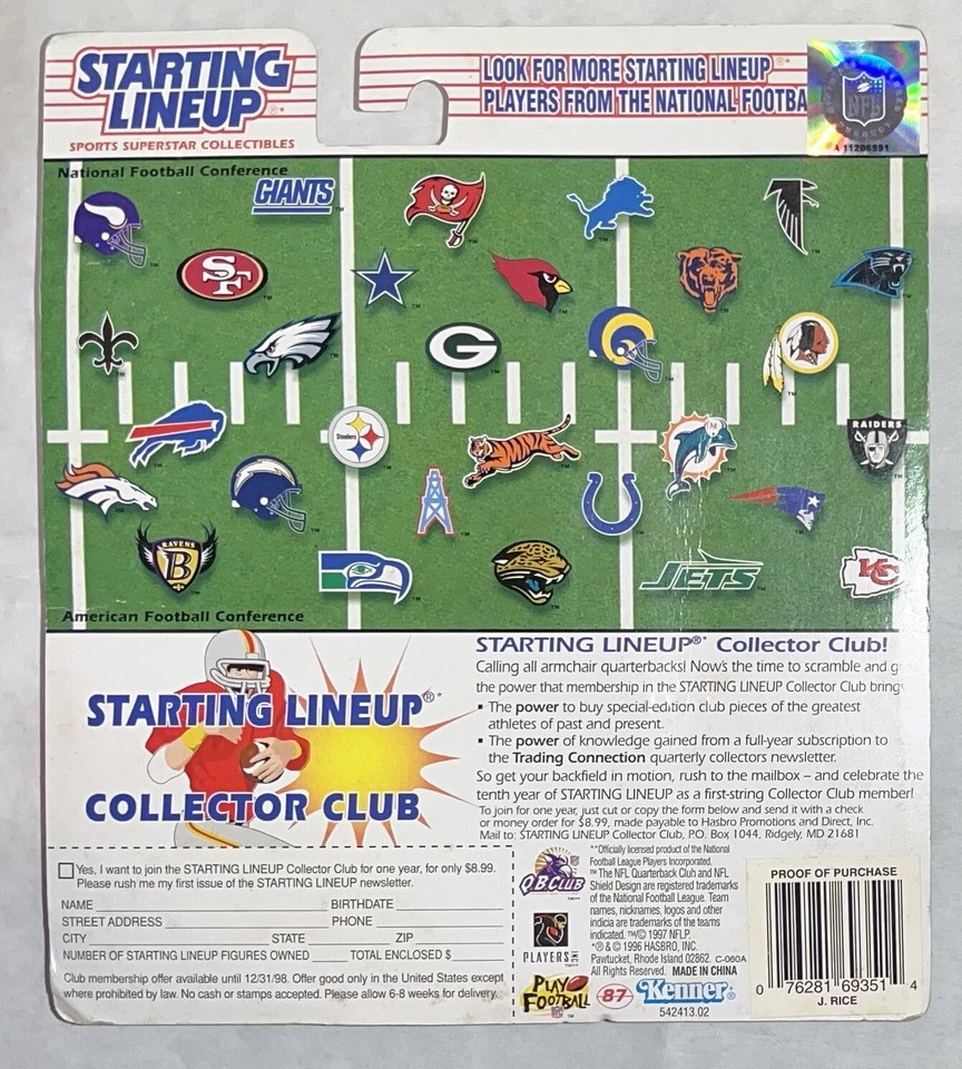 1997 Starting Line-Up Football #31 Jerry Rice | eBay