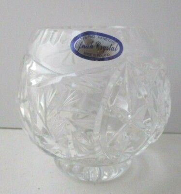 OFNAH CRYSTAL CUT VASE - 3 1/2" x 2 1/2" 0412I | eBay