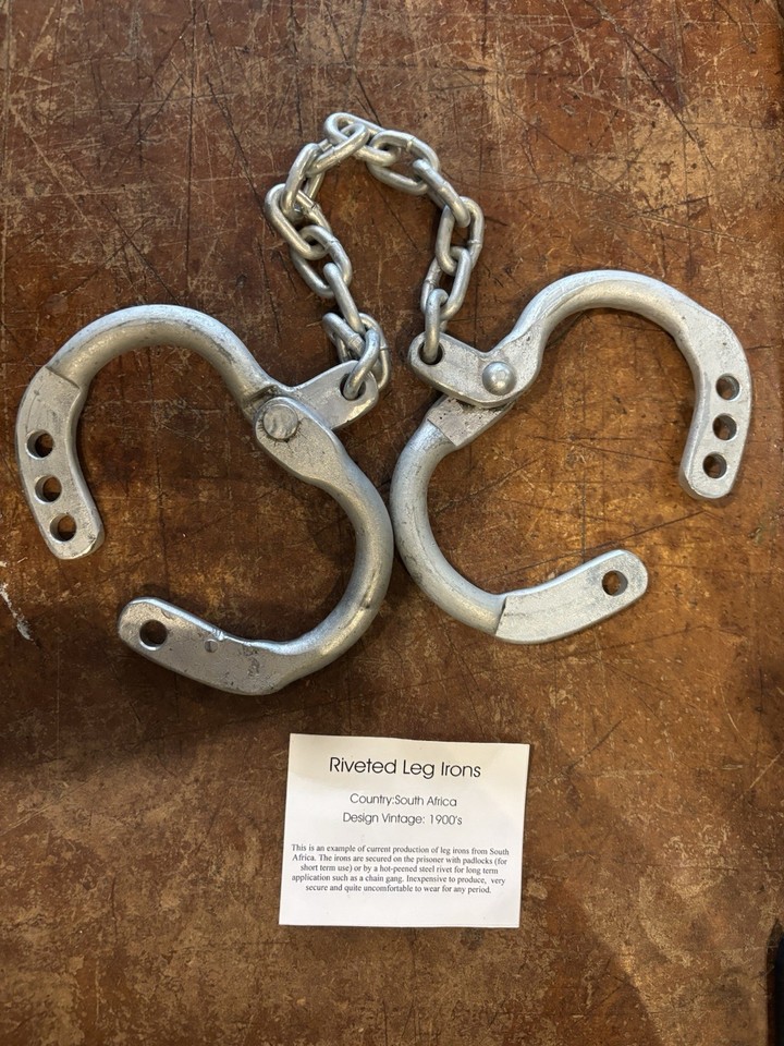 Antique Handcuffs South African Rivet Leg Irons 1900’s Style | eBay