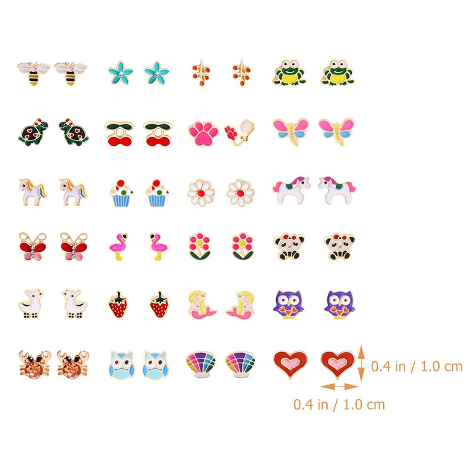 24 Pairs Girls Clip On Alloy Ear Cuffs Non Piercing Earrings Jewelry ...