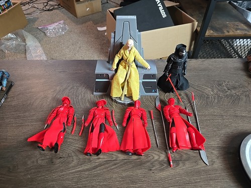 Star Wars Black Series Lot Snoke Throne Praetorian Guards Kylo Ren 6 ...