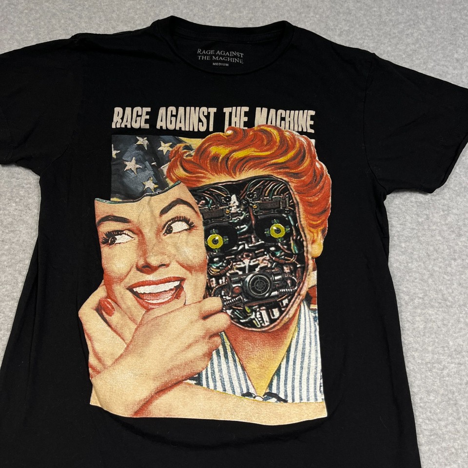 Rage Against The Machine T Shirt Mens Medium Black Public Service ...