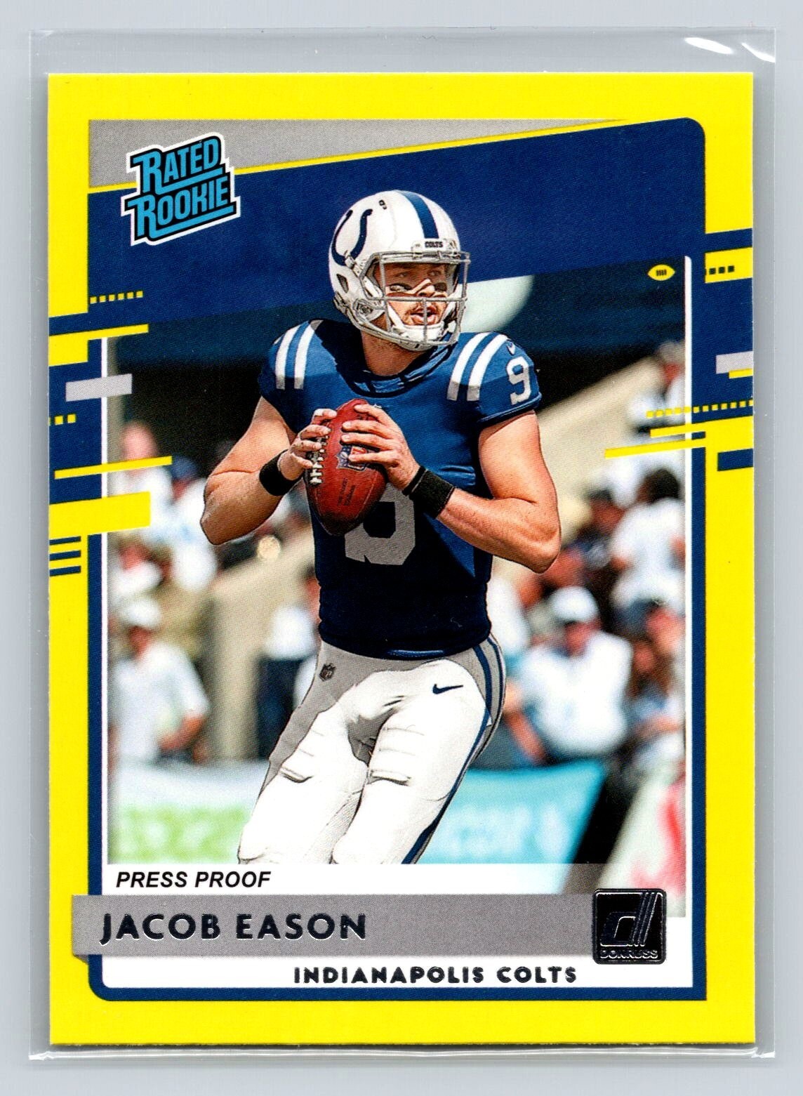 2020 PANINI DONRUSS #312 JACOB EASON RC YELLOW PRESS PROOF RATED ROOKIE | eBay