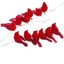 Set of 12 Artificial Flocked Northern 3-1/2" Cardinal Birds with Clips ...
