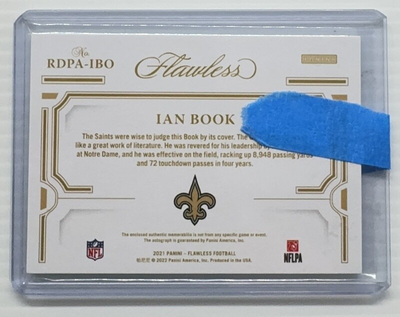 2021 Flawless Ian Book Dual Ruby Rookie Patch Auto Autograph RC #2/15 ...
