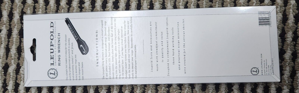 LEUPOLD SCOPE RING WRENCH #48762 For 1", 30mm, 34mm Leup. Rotary ...