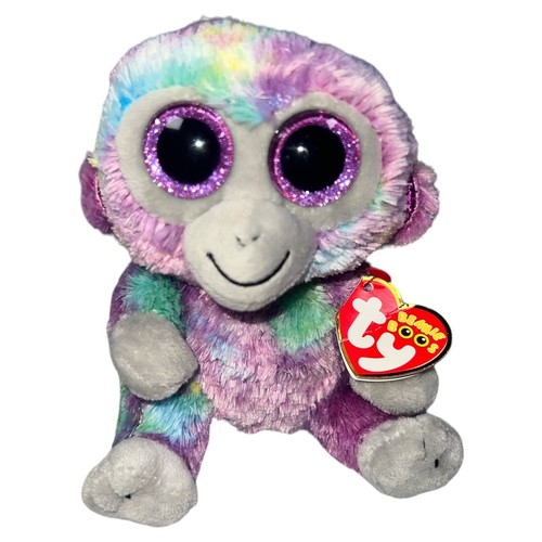TY Beanie Boos Zuri the Monkey Tie Dye Plush 6” Inches With Tag Stuffed ...