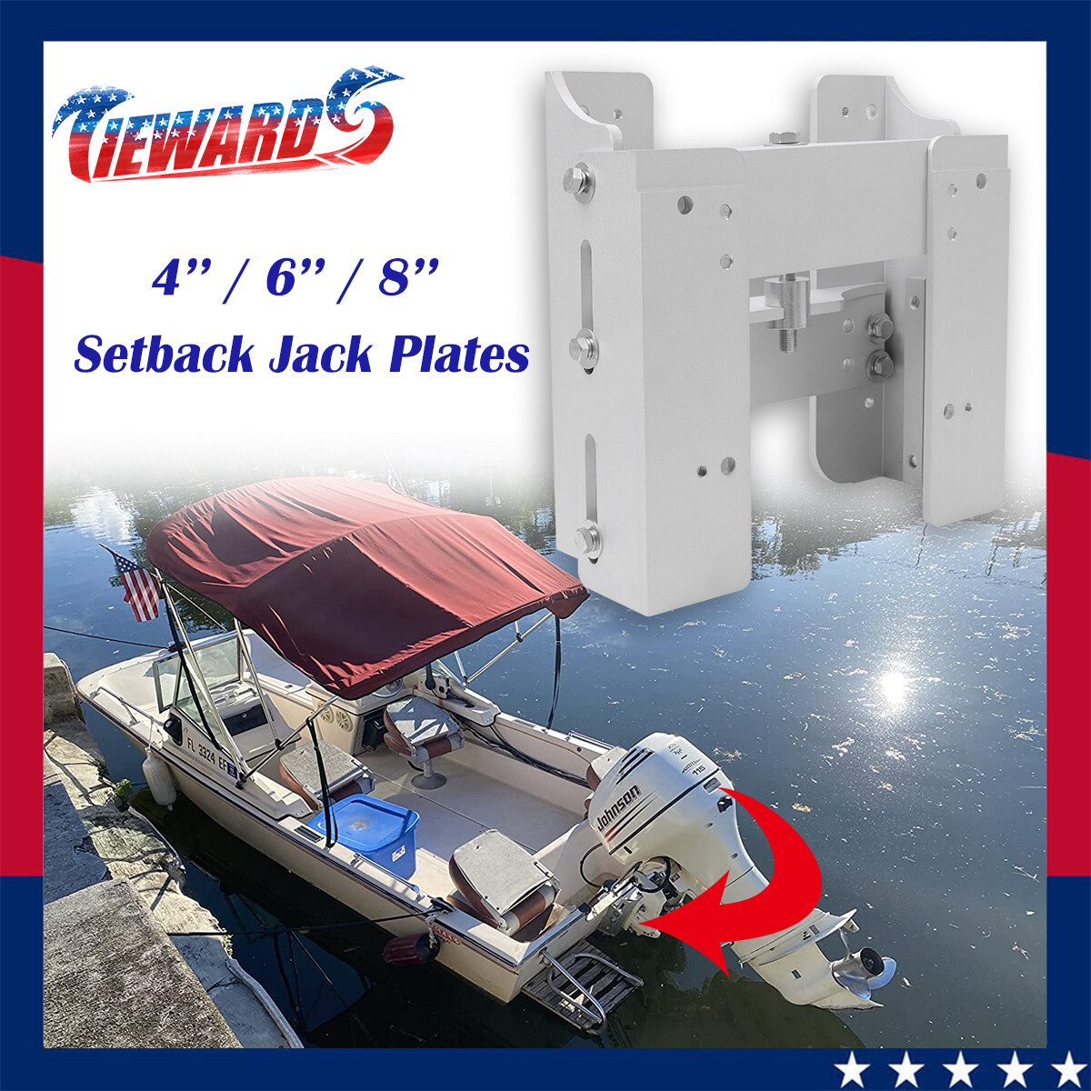 Jack Plates With Boats Bob's Machine "The Official Jack Plate Of USA