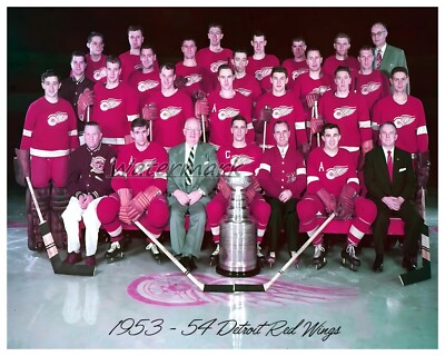 NHL 1953 - 54 Detroit Red Wings Team Picture Color 8 X 10 Photo Pic | eBay