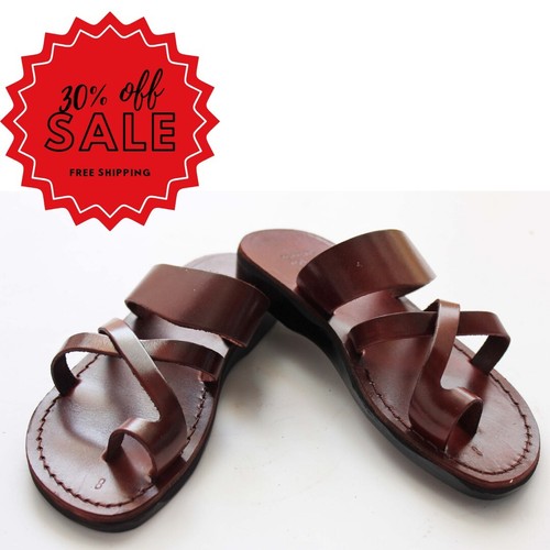 Women handmade leather sandals flats Jesus sandals comfort flats real ...